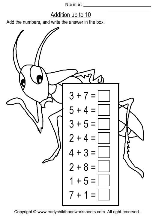 Addition To 10 Worksheets Free Worksheets Library | Free Worksheets Samples