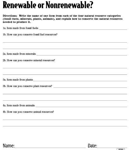 Renewable Vs Non Renewable Resources â Energy Conservation | Free ...