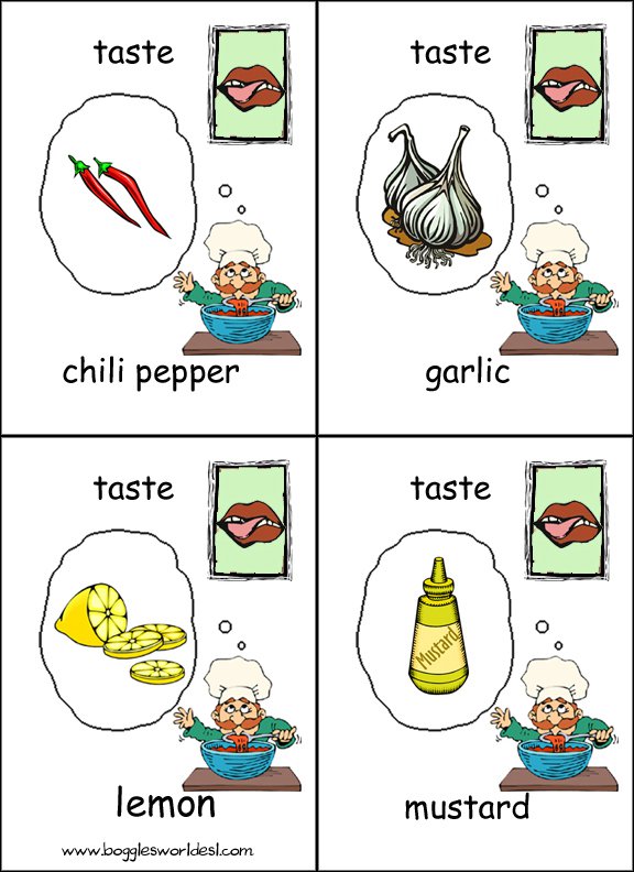 Taste Worksheets For Kids