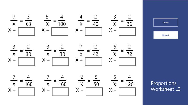 Cross Multiplication Worksheets