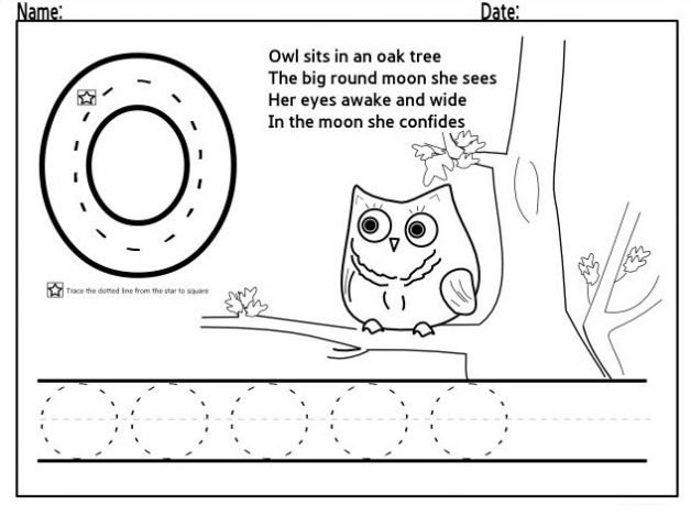 Letter O Worksheets For Preschool