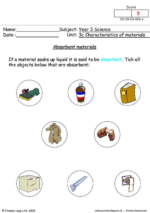 Properties Of Materials Worksheets For Kids