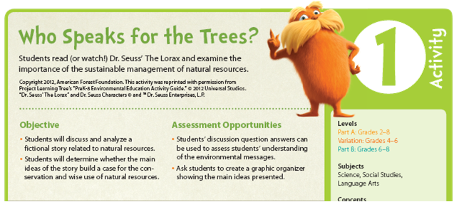 Lesson Plans To Support Dr Seuss’ The Lorax | Free Worksheets Samples