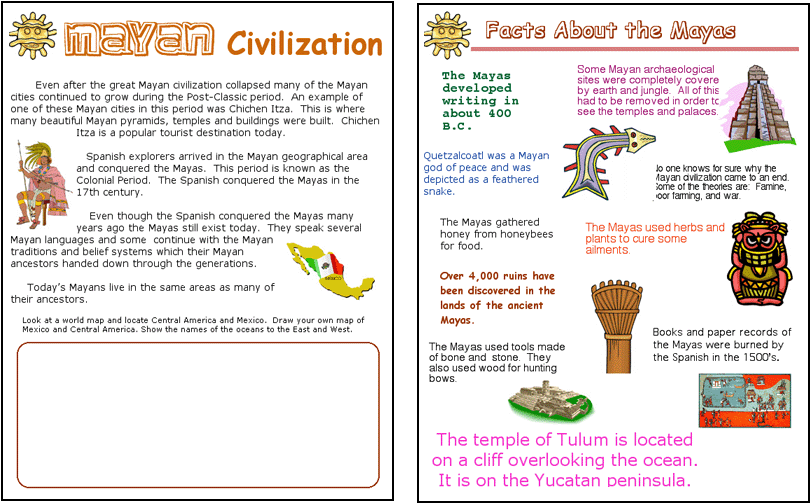 Mayan Civilization Worksheets Free Worksheets Library | Free Worksheets ...