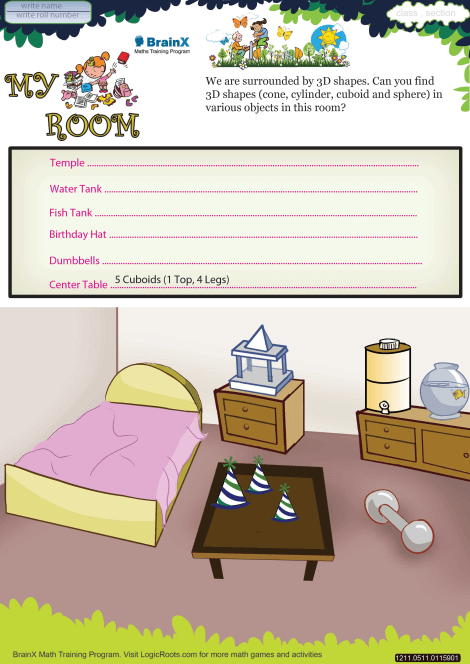 My Room Worksheets