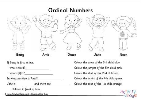 Ordinal Numbers Questions Worksheet | Free Worksheets Samples