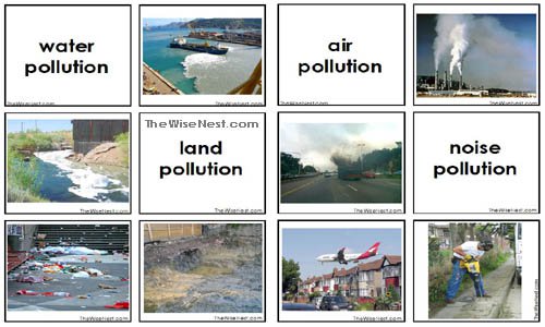 Types Of Pollution Worksheets