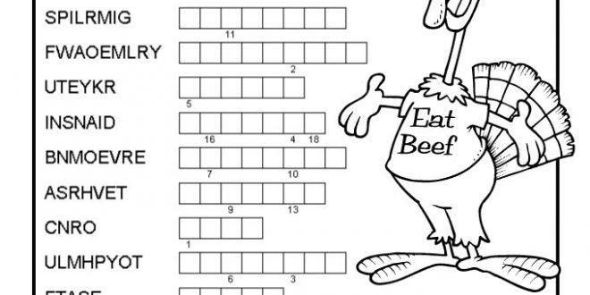 6th Grade Thanksgiving Worksheets