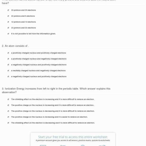 Worksheet Template Ionization Energy Electron Affinity Notes | Free ...