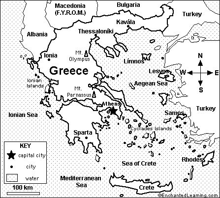 Ancient Greece Map Activity | Free Worksheets Samples