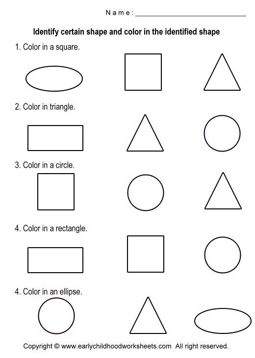 Simple Geometric Shapes Worksheets