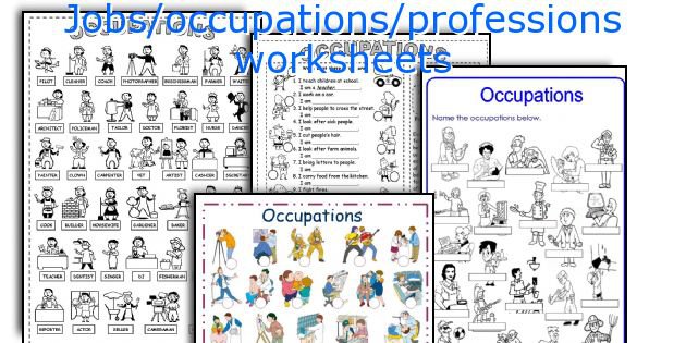 English Teaching Worksheets Jobs Occupations Professions | Free ...