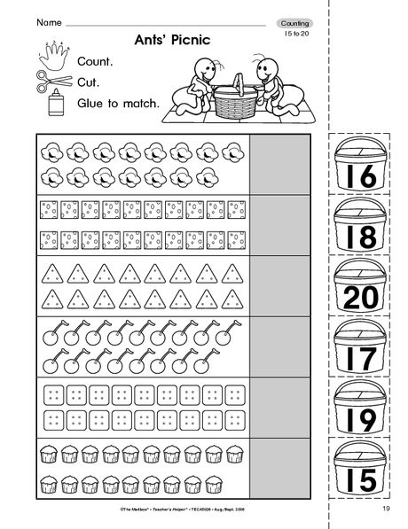 Fall Counting Activity Sheet (up To 20 Objects) | Free Worksheets Samples