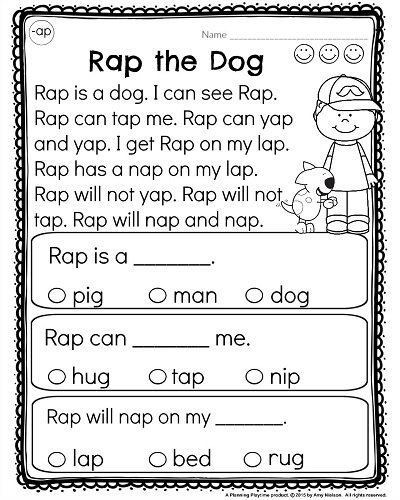 Kindergarten Reading Comprehension Passages | Free Worksheets Samples