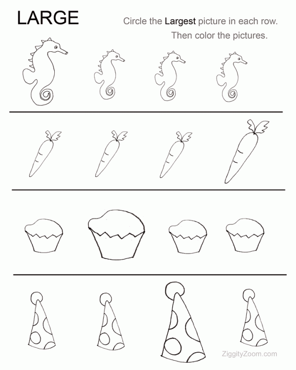 Worksheets For Preschool Concepts