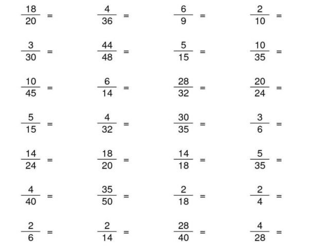 Worksheets On Reducing Fractions To Lowest Terms