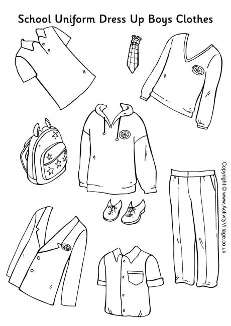 School Uniform Worksheets School Uniform Worksheets