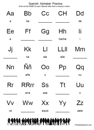 Spanish Alphabet Cut Out