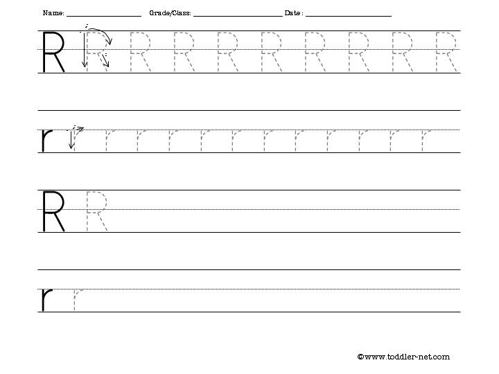 Tracing And Writing Letter R Worksheet | Free Worksheets Samples