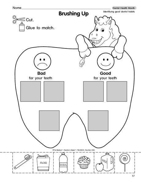Teeth Brushing Worksheets