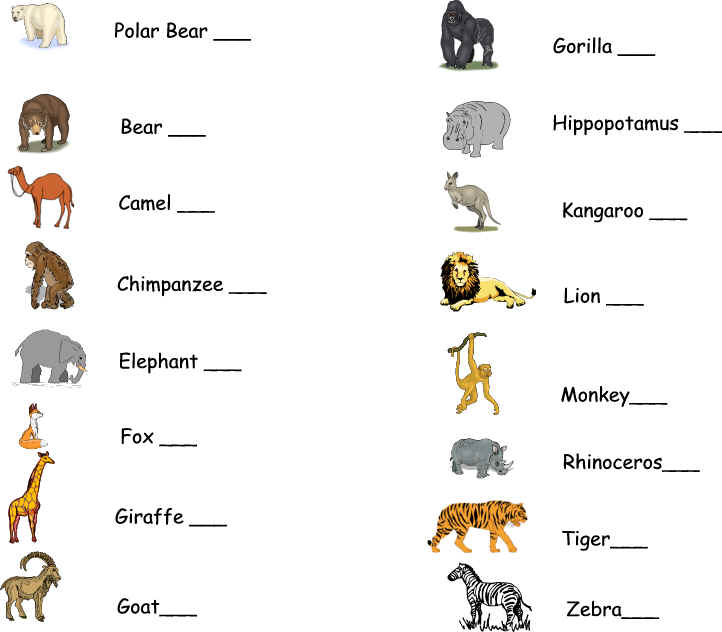 Abcteach Printable Worksheet Zoo Field Trip Checklist | Free Worksheets ...