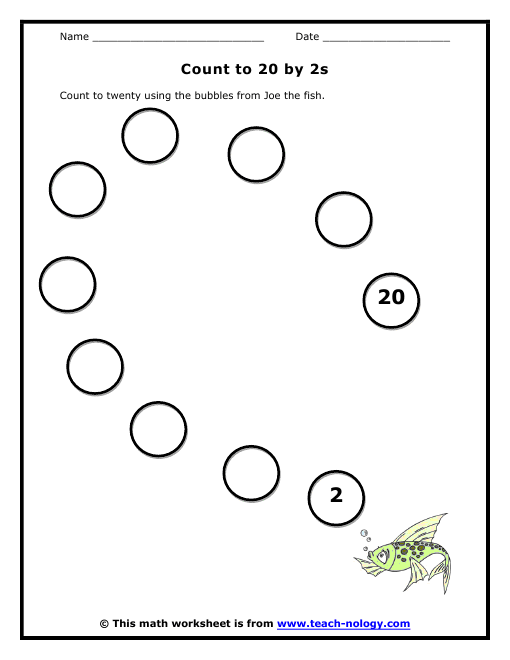 Skip Counting By 2’s Worksheets For Grade 1