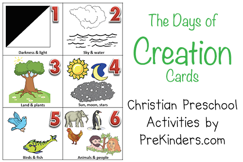 Days Of Creation Cards | Free Worksheets Samples