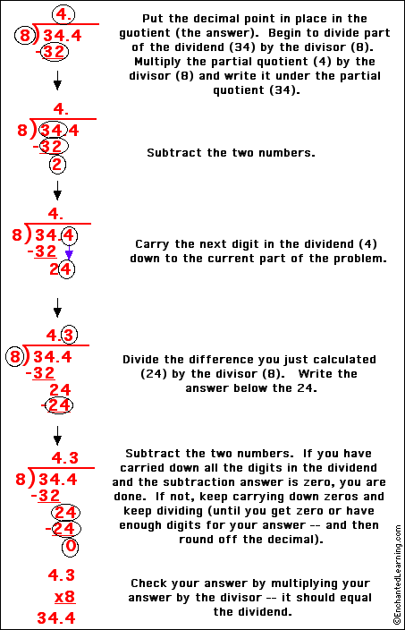 Dividing Decimals Worksheets And Answers