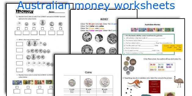 English Teaching Worksheets Australian Money | Free Worksheets Samples