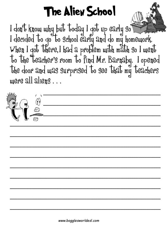 Writing Story Worksheets