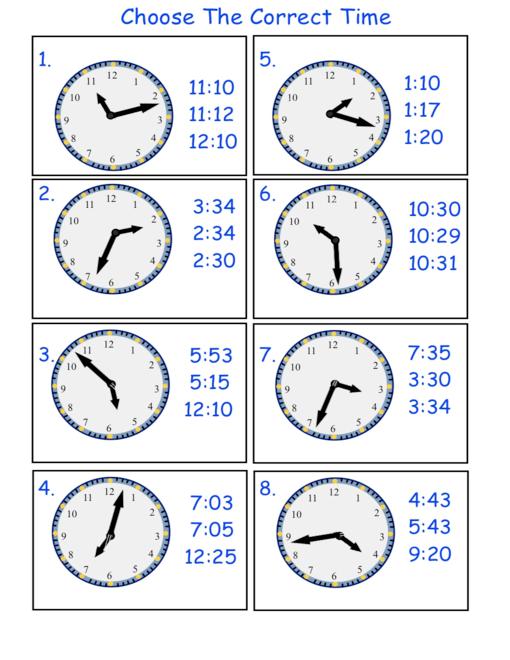 Esl Telling Time Worksheet Worksheets For All | Free Worksheets Samples