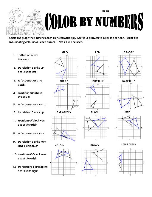 Geometry Rotations Worksheets