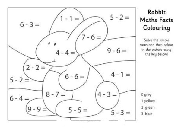 Addition Fact Coloring Worksheets