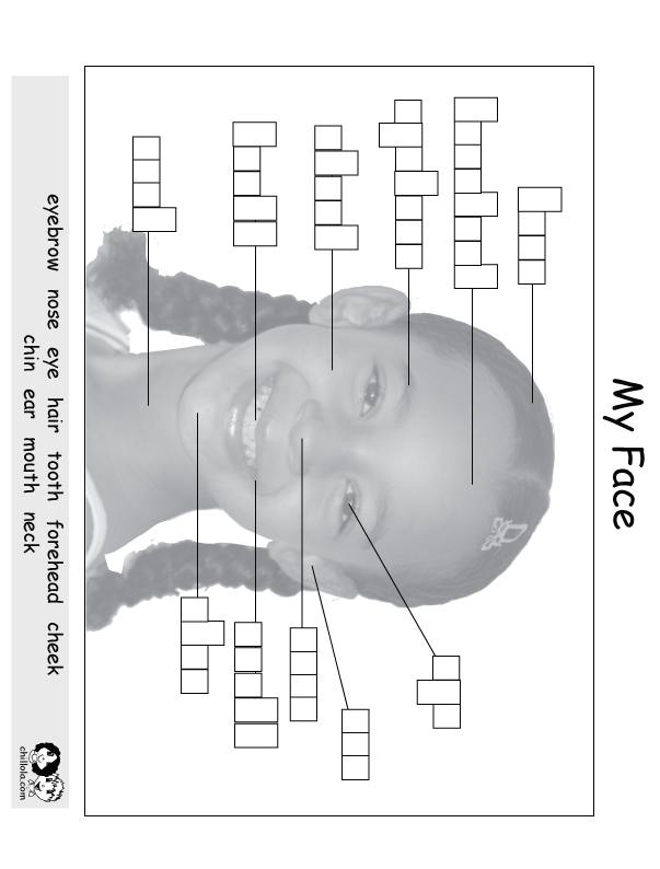 My Face Worksheets