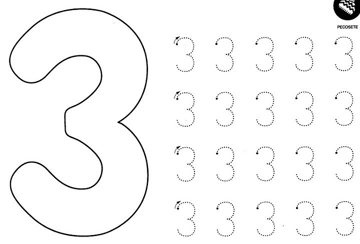 Number 3 Tracing Worksheets For Preschool Worksheets For All | Free ...