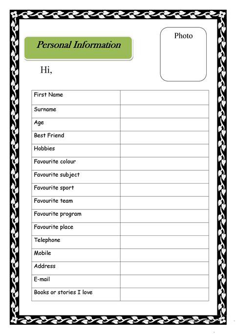 Personal order detail