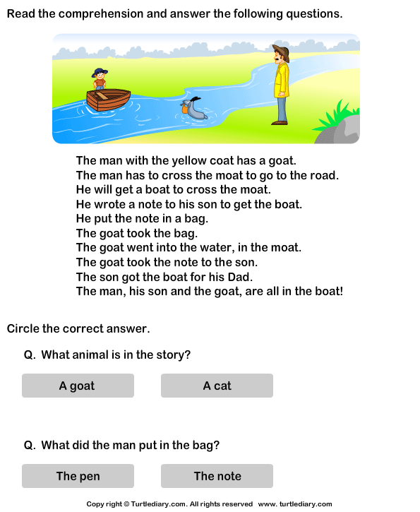 Reading Comprehension Stories | Free Worksheets Samples