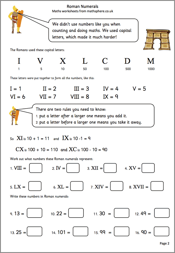 Roman Numeral Addition Worksheets Worksheets For All | Free Worksheets ...