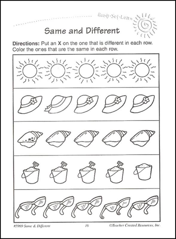 Same Different Worksheets Worksheets For School | Free Worksheets Samples