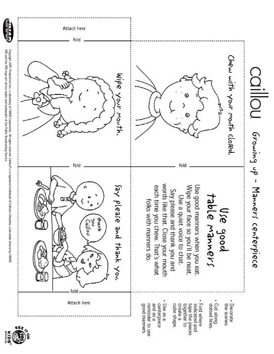Table Manners For Kids Worksheets Worksheets For All | Free Worksheets ...