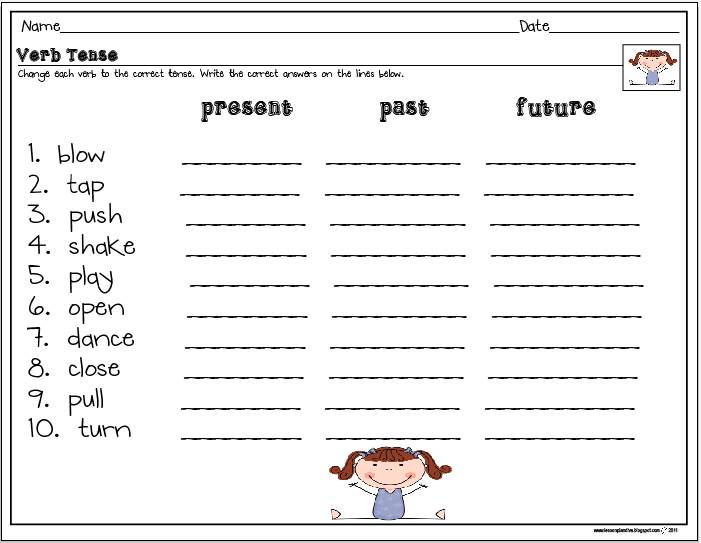 Verbs And Verb Tense | Free Worksheets Samples