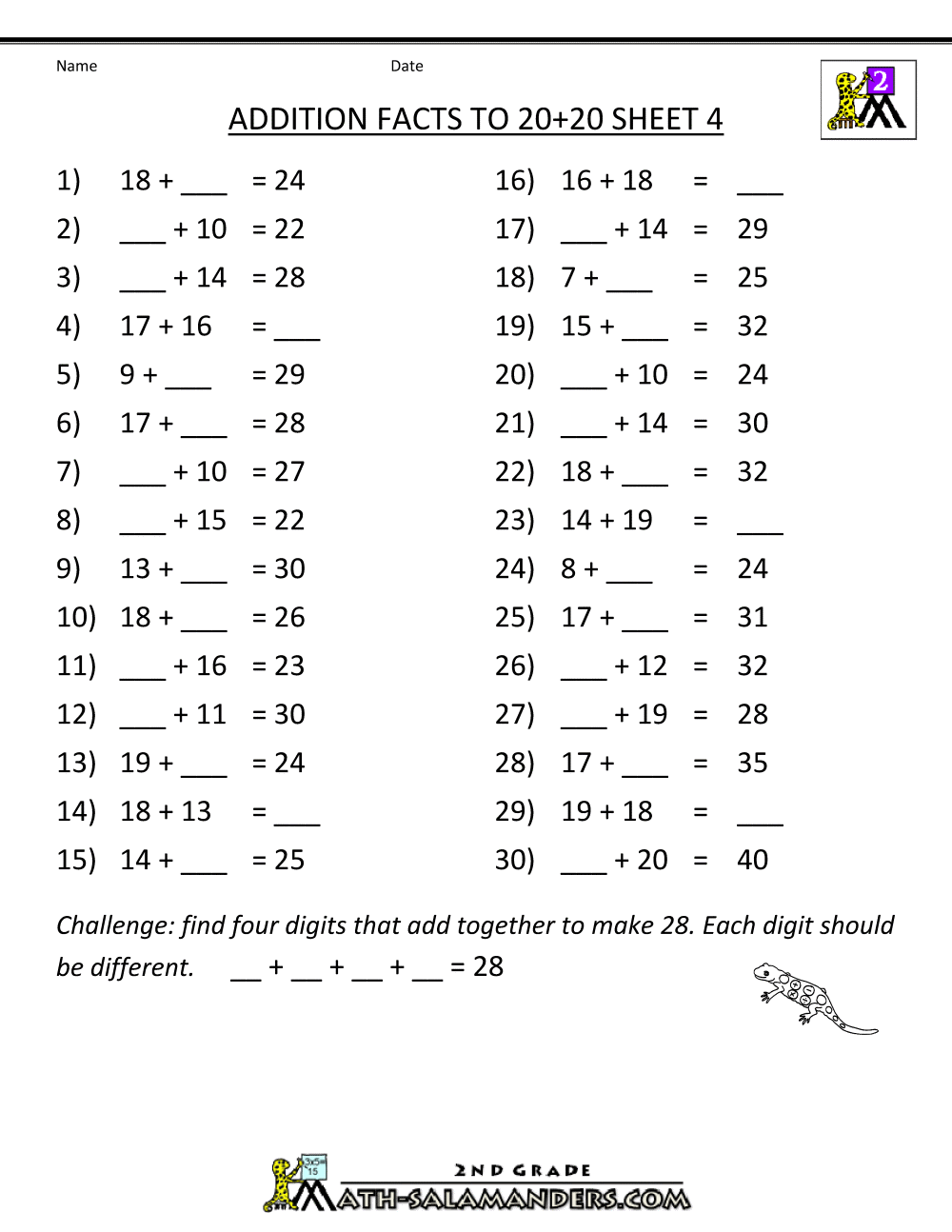 Math Plus Worksheets