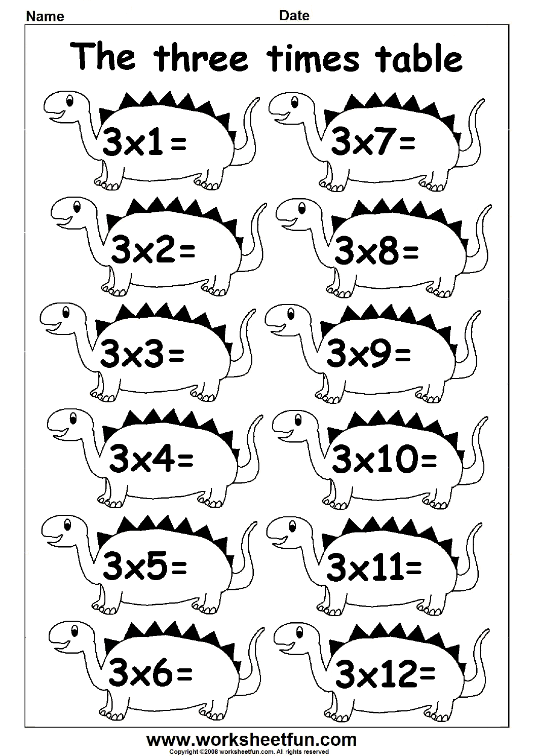 3x Table Worksheet The Best Worksheets Image Collection | Free ...