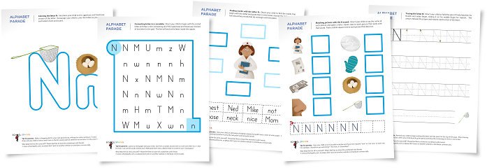 Alphabet Parade Letter N Worksheets And Activity Suggestions | Free ...