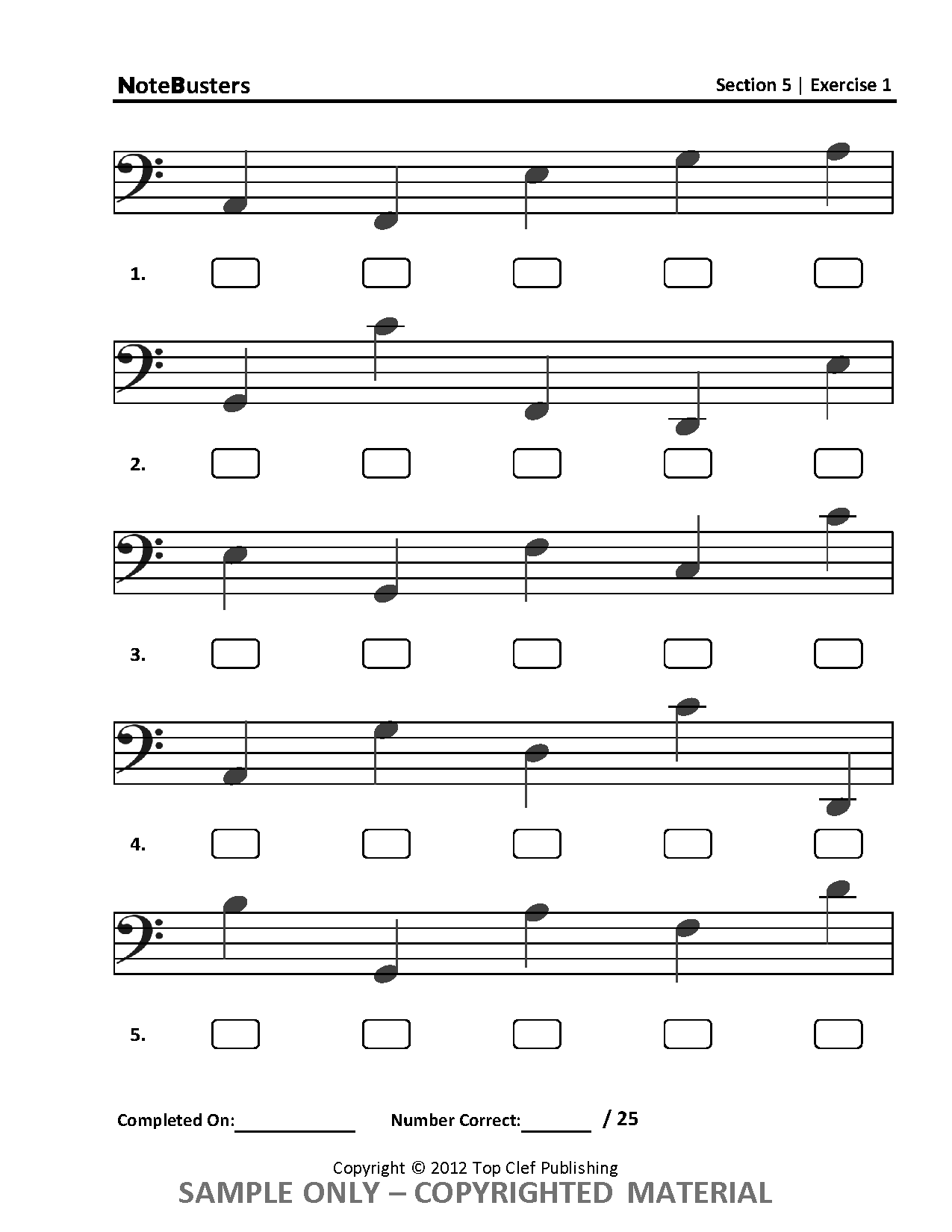 Music Note Practice Worksheets