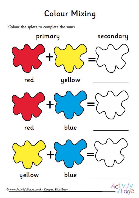 Colours Worksheets For Grade 1
