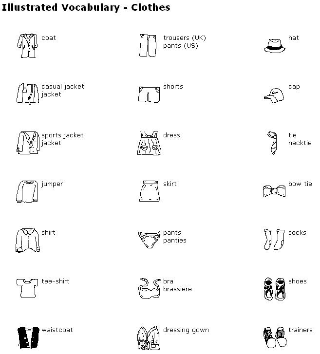 Enchanting Worksheets Vocabulary Clothes With Additional | Free ...
