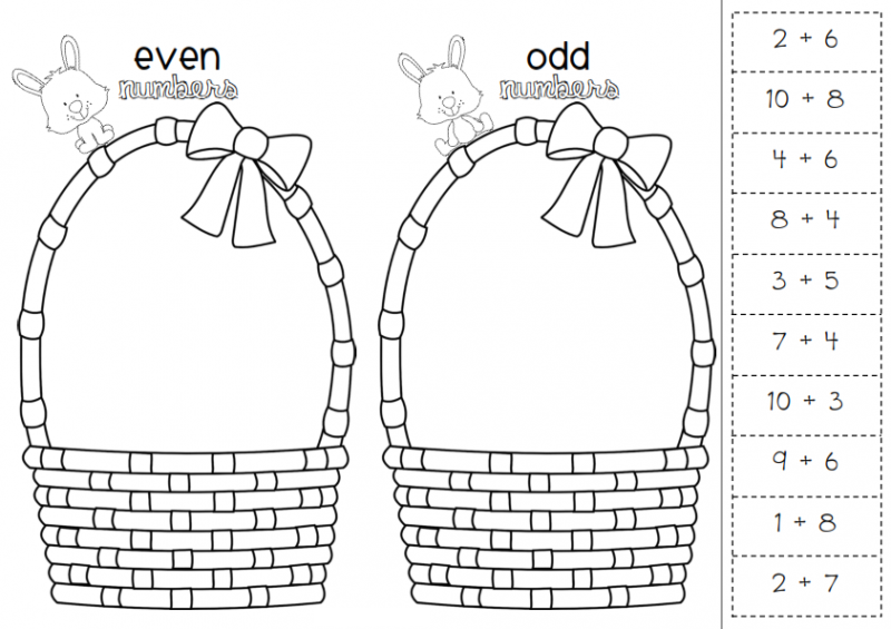 Even And Odd Numbers Worksheets Easter â Printable Shelter | Free ...