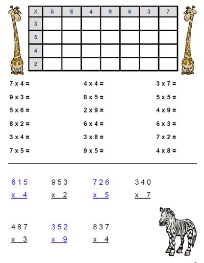 Free Multiplication Worksheet Packet Focusing On 3s And 4s | Free ...