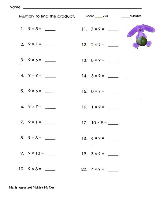 Multiplication And Division Printable Worksheets Multiplication | Free ...